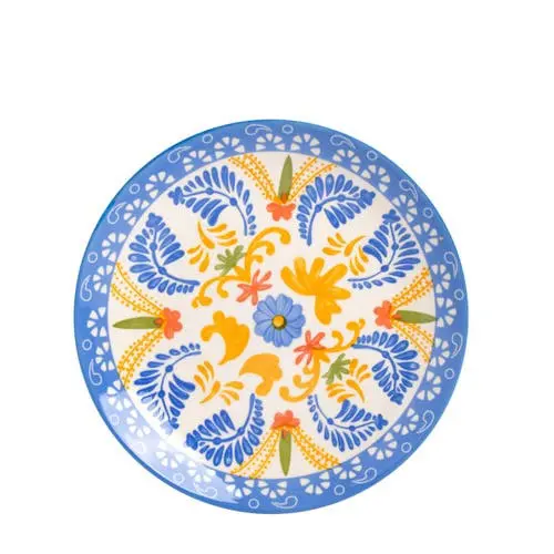 LAURIE GATES Tierra Tile 12 Piece Round Stoneware Dinnerware Set