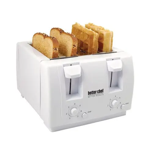 BETTER CHEF 4 Slice Dual Control Toaster - White