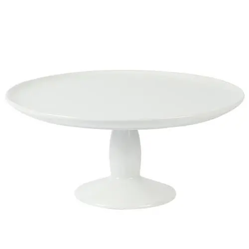 MARTHA STEWART 12in Fine Ceramic Round Cake Stand With Server