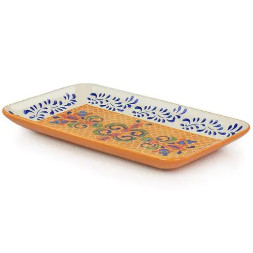 LAURIE GATES Tierra Rectangular Stoneware Serving Platter