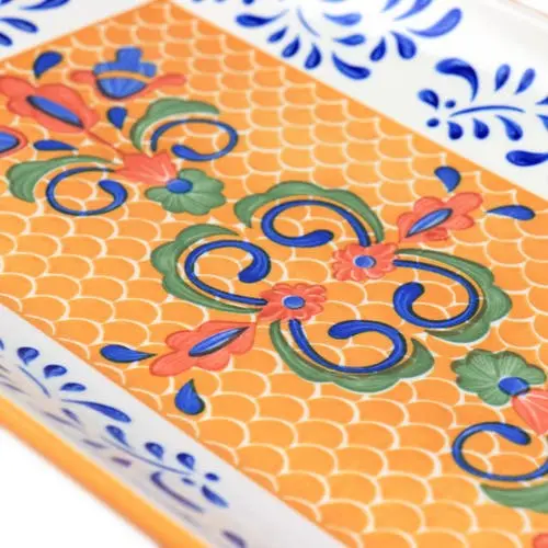 LAURIE GATES Tierra Rectangular Stoneware Serving Platter