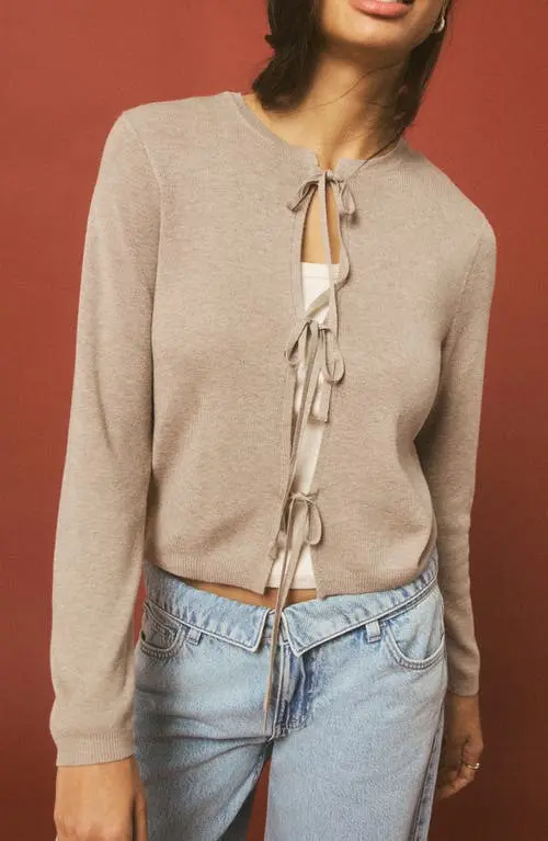 Mango Bow Front Cardigan