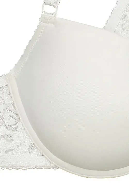 LASCANA Front Clasp T-shirt Bra - Ivory