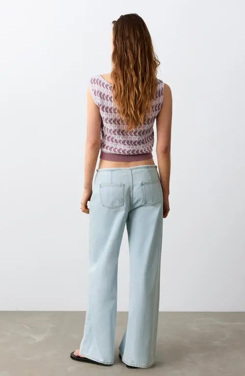 Mango Drawstring Wide Leg Jeans