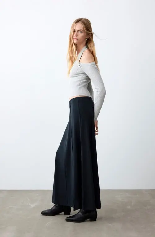 Mango Seamed Cotton Skirt