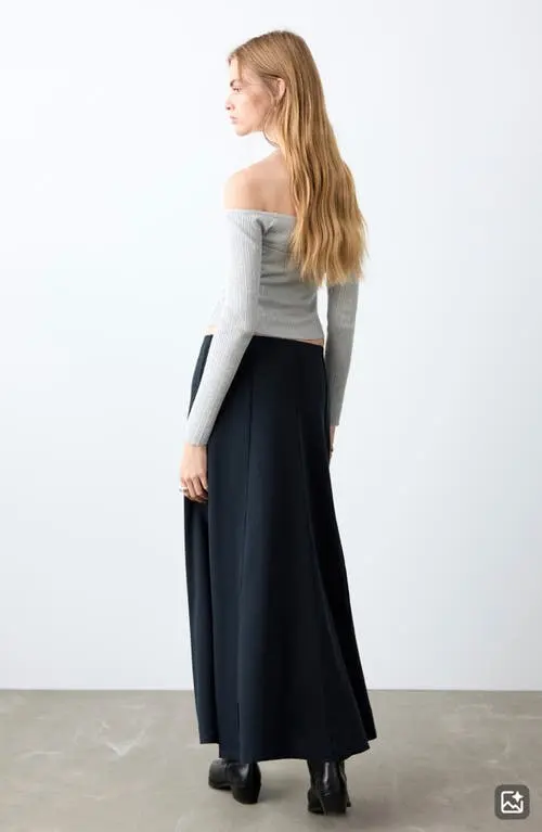 Mango Seamed Cotton Skirt