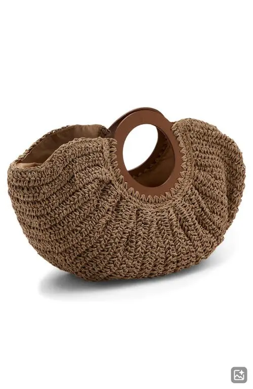 Mango Raffia Handbag
