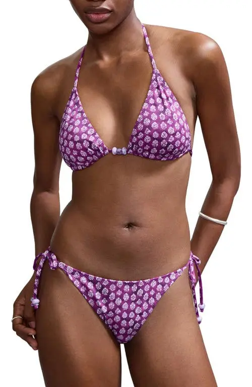 Mango Beaded Two-piece Swimsuit - Purple