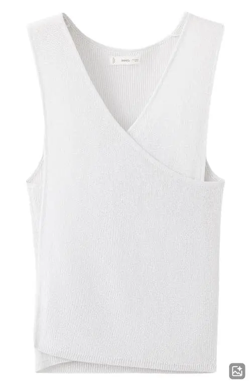 Mango Metallic Knit Sleeveless Top