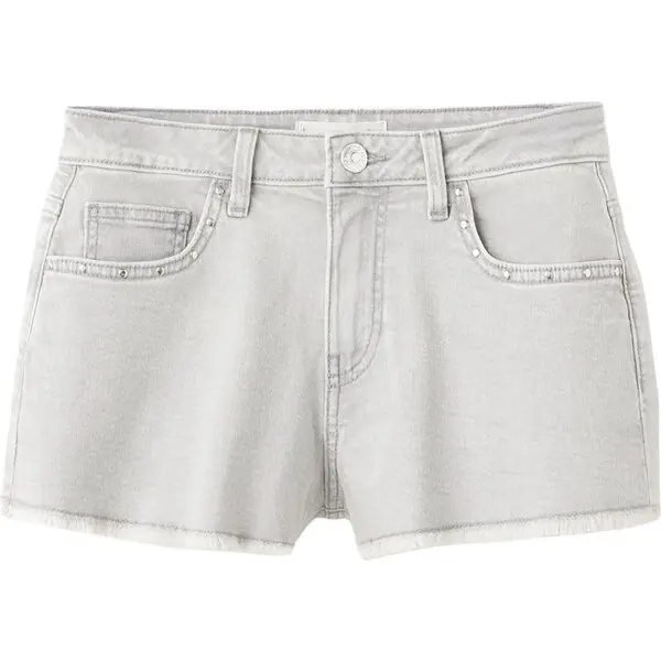 Mango Rhinestone Embellished Denim Shorts