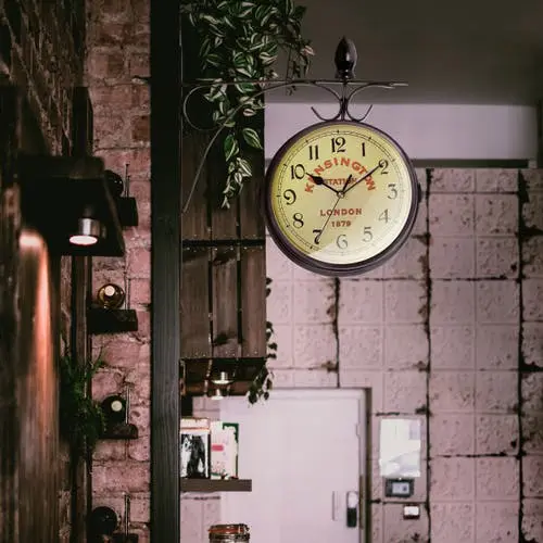 BEDFORD CLOCK COLLECTION Double Sided Wall Clock Vintage Antique-look Mount Station Clock