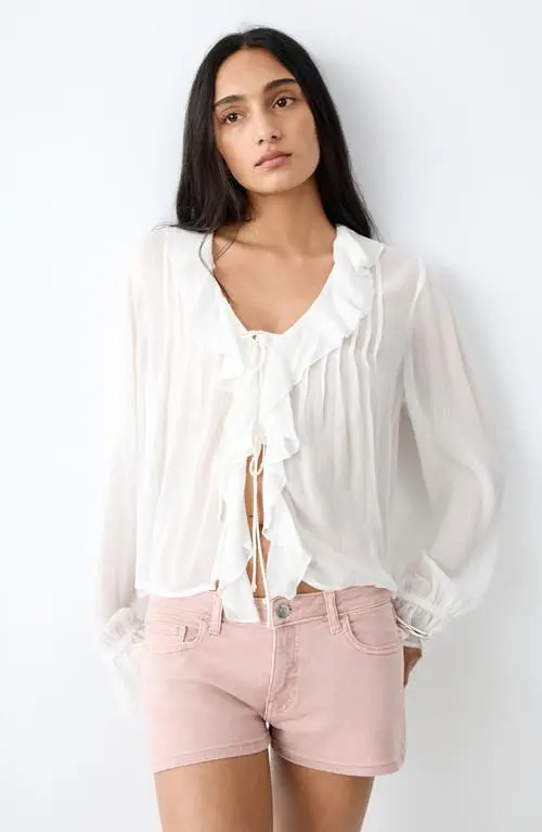 Mango Denim Shorts - Pink