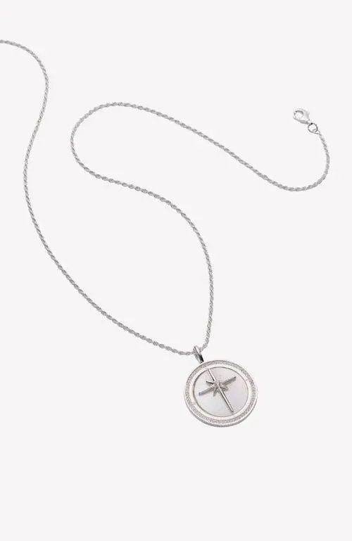 RIZEN JEWELRY True Direction Compass Medallion Necklace - Sterling Silver