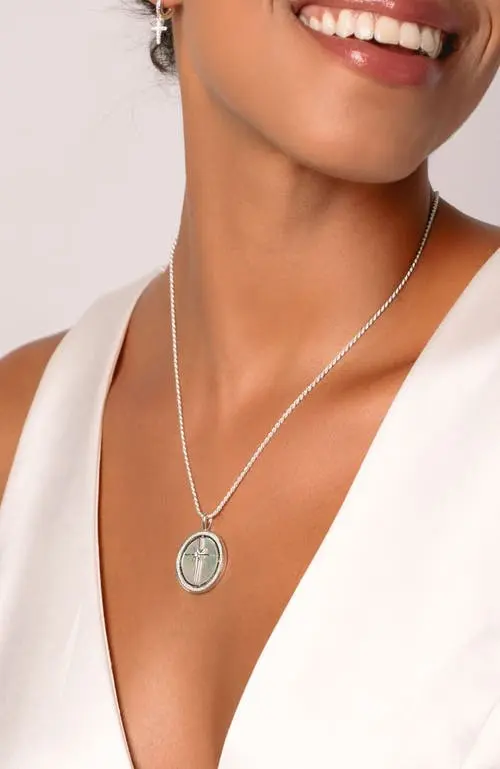 RIZEN JEWELRY True Direction Compass Medallion Necklace - Sterling Silver