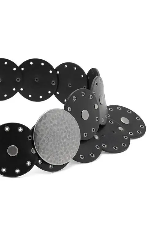Mango Wide Studded Belt