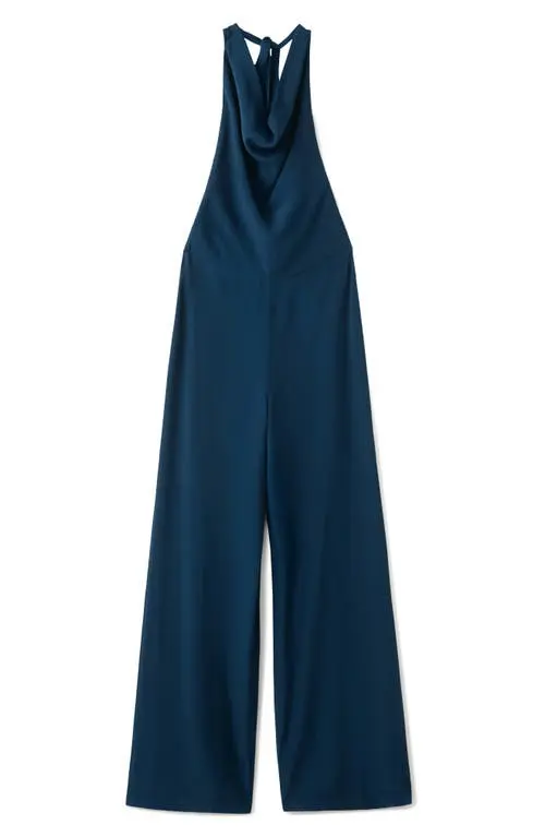 Mango Wide Leg Halter Jumpsuit