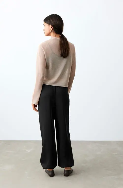 Mango Satin Balloon Jogger Pants