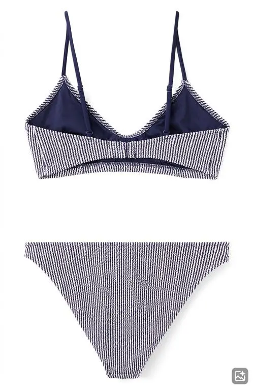 Mango Stripe Texture Two-piece Swimsuit
