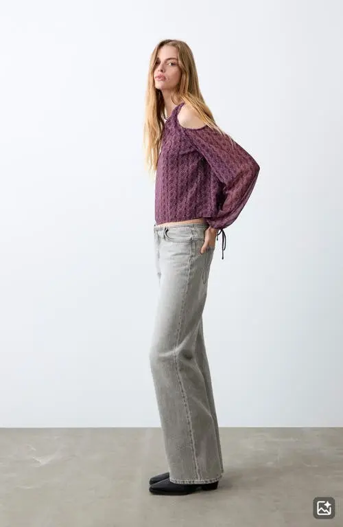 Mango Bandless Low-rise Straight Leg Jeans