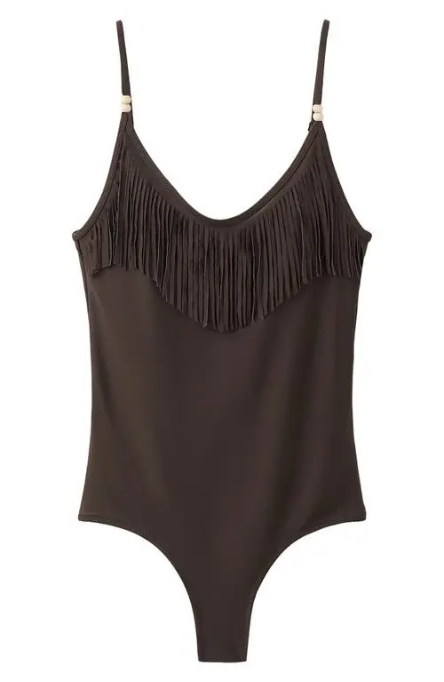 Mango Fringe One-piece Swimsuit