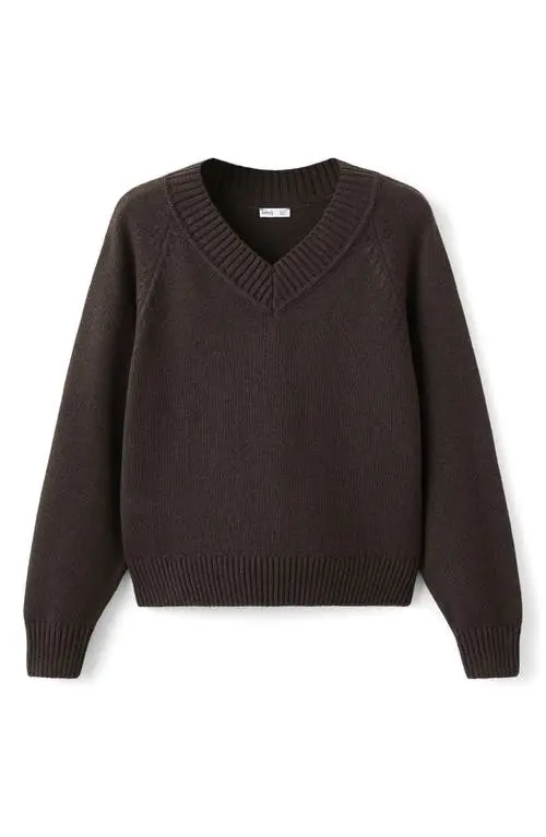 Mango V-neck Knit Sweater