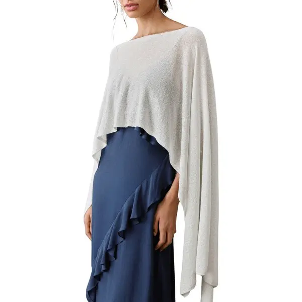 Mango Lurex Knit Cape