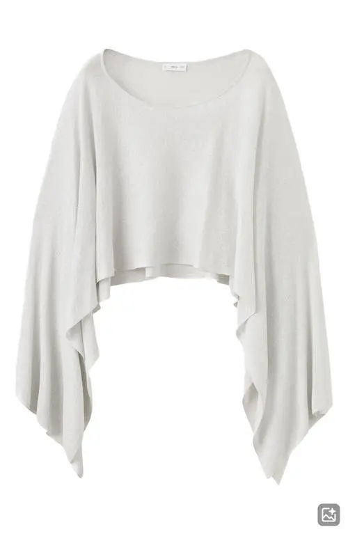 Mango Lurex Knit Cape