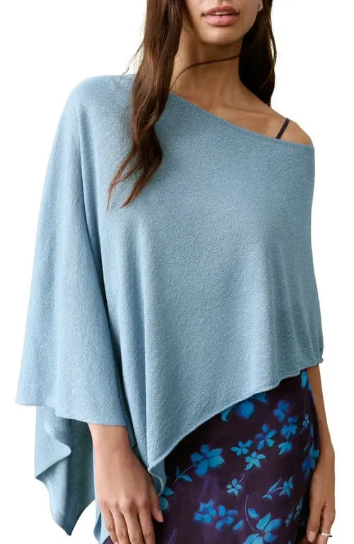 Mango Asymmetric Metallic Knit Poncho