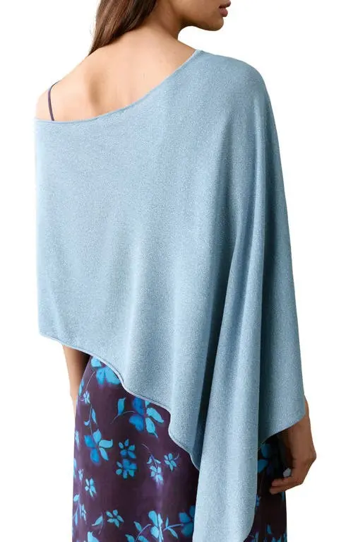 Mango Asymmetric Metallic Knit Poncho