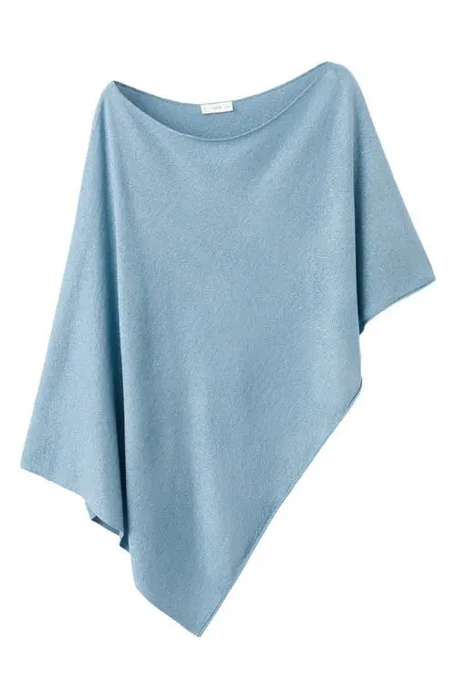 Mango Asymmetric Metallic Knit Poncho