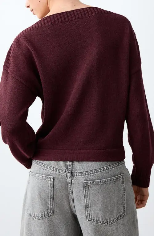 Mango Boat Neck Cotton-blend Sweater