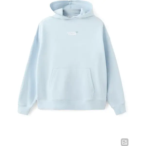 Mango Cotton Hoodie - Mint Blue