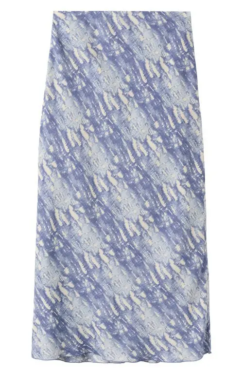 Mango Printed Maxi Skirt - Blue