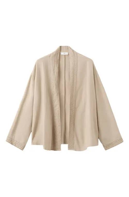 Mango Open Jacket With Bead Detail