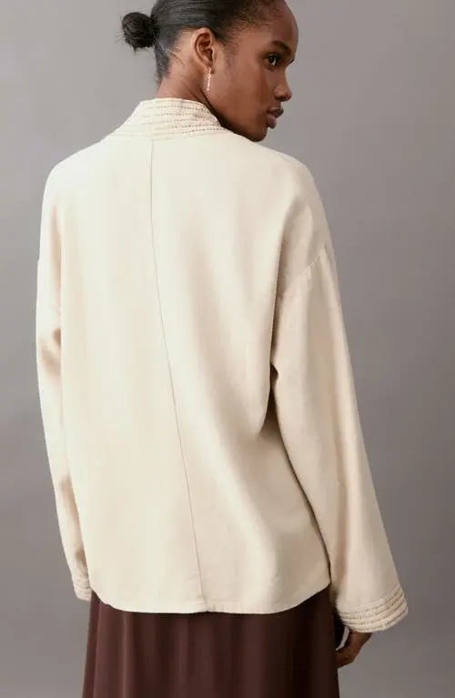Mango Open Jacket With Bead Detail