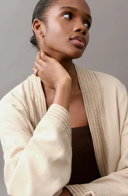 Mango Open Jacket With Bead Detail