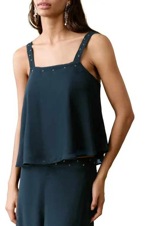 Mango Embellished Square Neck Camisole