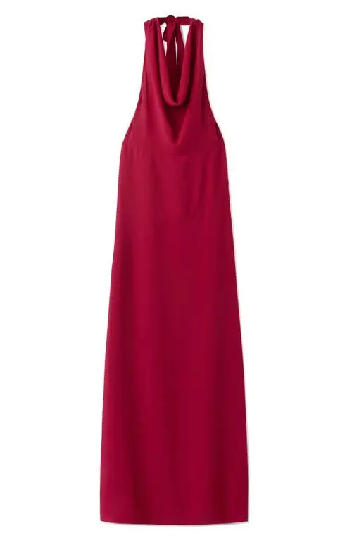 Mango Halter Gown With Open Back