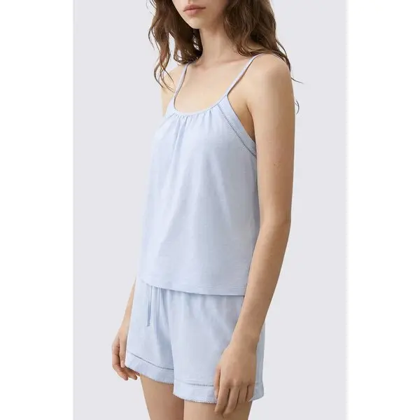 Mango Cotton Short Pajamas - Sky Blue