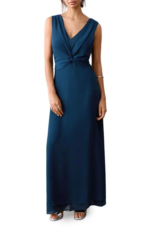 Mango Twist Front Sleeveless Maxi Dress
