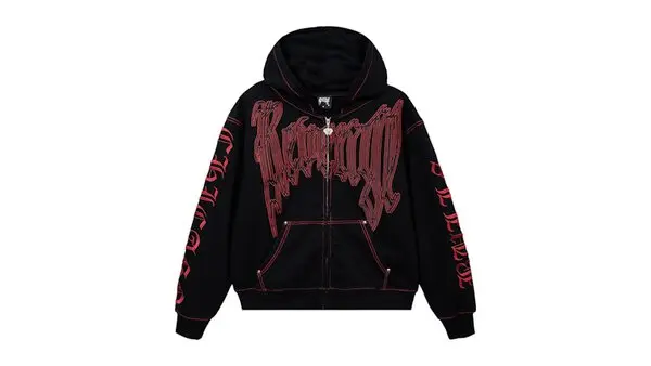 REVENGE Chicago Bulls Contrast Stitch Zip Hoodie