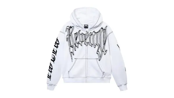REVENGE Contrast Stitch Zip Hoodie