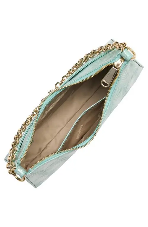 Brahmin Embossed Leather Shoulder Bag - Waterfall