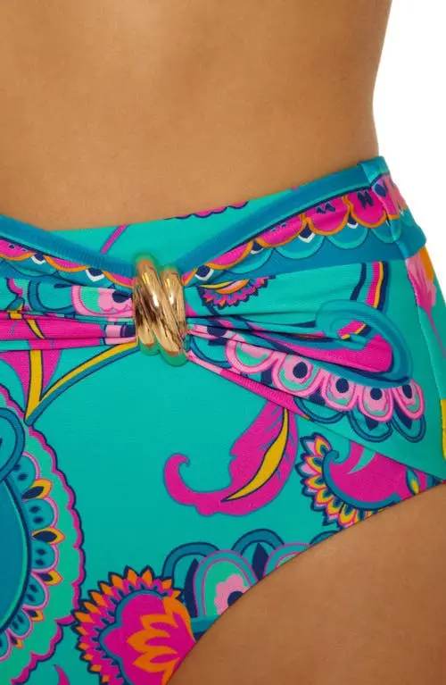Trina Turk Mykonos High-waist Bikini Bottom