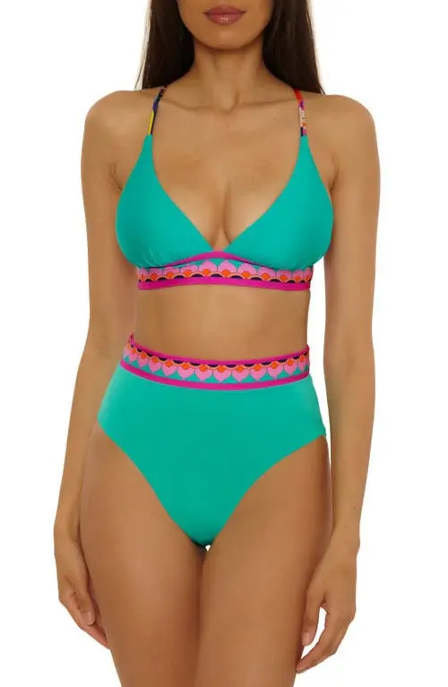 Trina Turk Paralia Reversible High Waist Bikini Bottoms