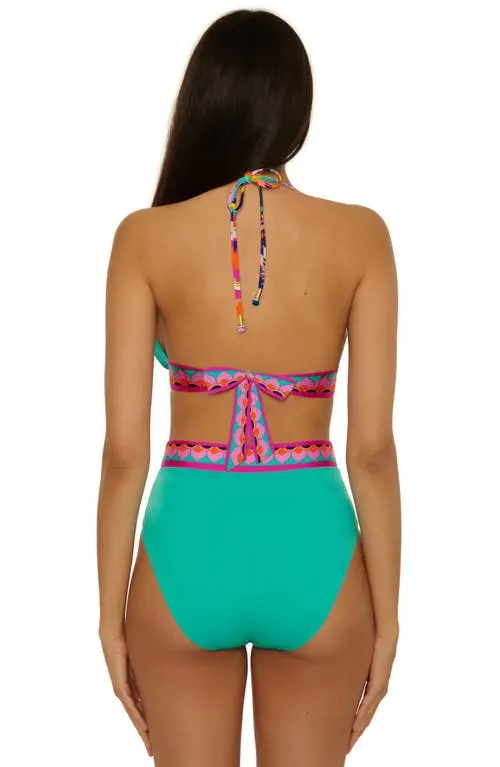 Trina Turk Paralia Reversible High Waist Bikini Bottoms
