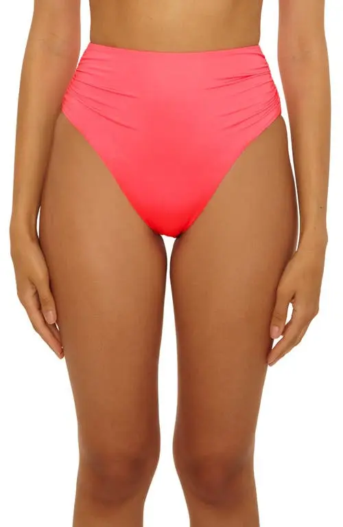 Trina Turk Monaco High-waist Bikini Bottom - Coral
