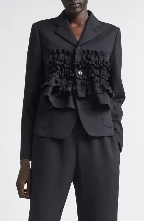 Comme Des Garçons Ruffle Gabardine Jacket