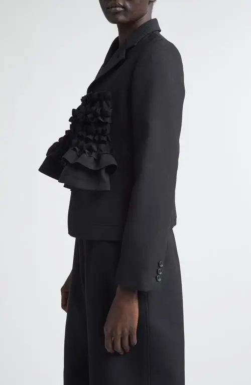 Comme Des Garçons Ruffle Gabardine Jacket