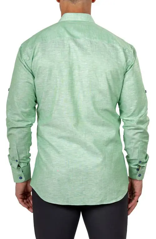 MACEOO Eins Marthy Contemporary Fit Button-up Shirt - Green
